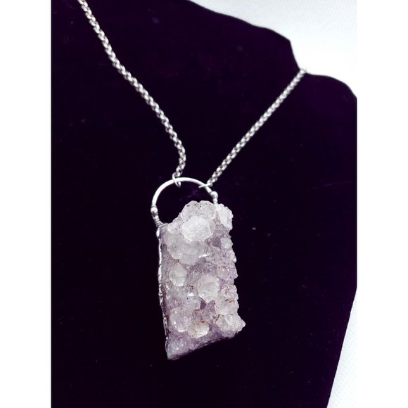 Crystal Rock | Jewelry | Amethyst Cystal Necklace Statement Piece ...